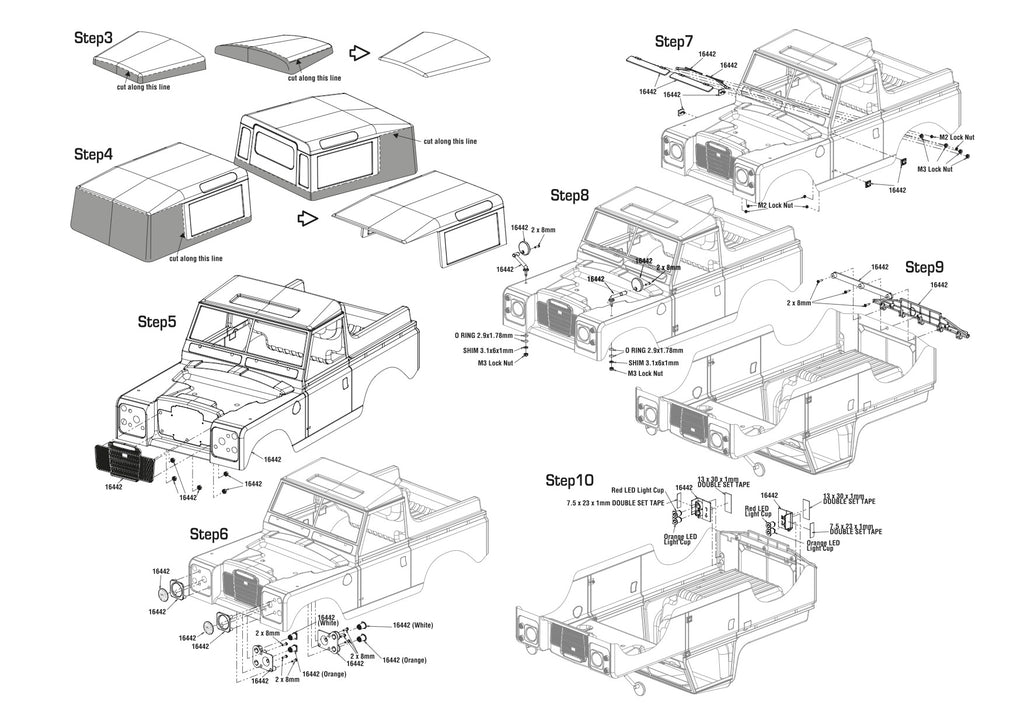 SCA-1E D2.1 BULLDOG CLEAR BODY SET | Carisma-Shop.com